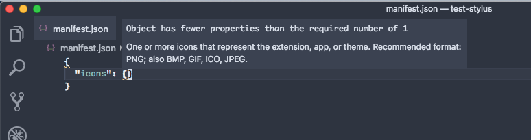 setting JSON schema for file named manifest.json not working · Issue ...