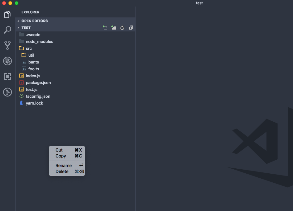 Right click on File Explorer when no file is open shows wrong options ...
