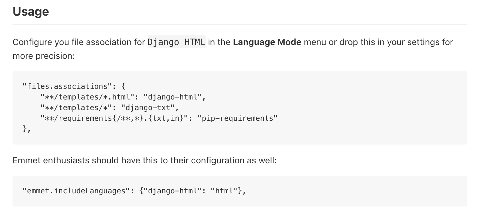Emmet not working with Django plugin · Issue #70092 · microsoft/vscode · GitHub
