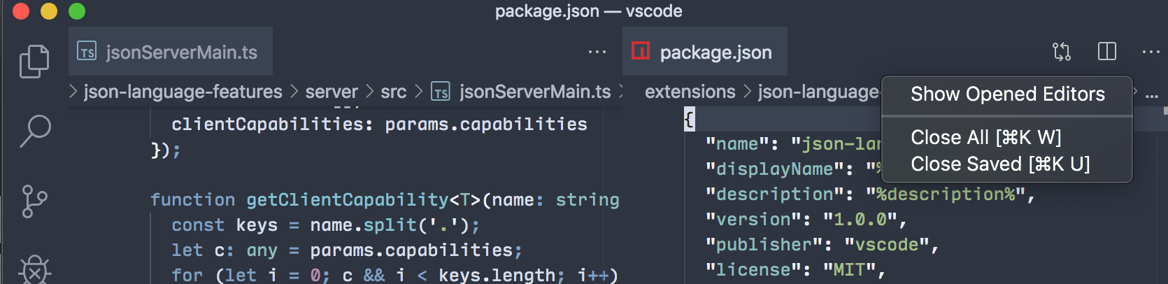 Add "Toggle side by side view" to command palette · Issue #78825 ...