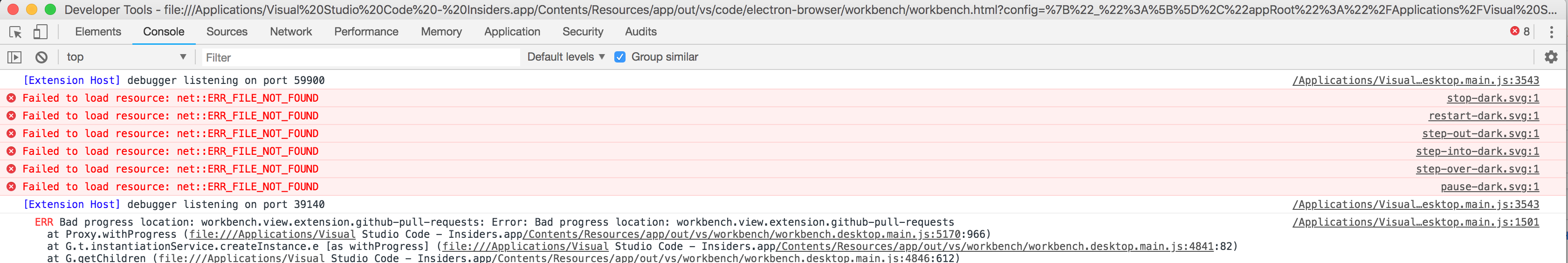 No icon shown for debugging · Issue #80606 · microsoft/vscode · GitHub