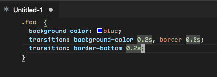[css] highlighting not working for some transition properties · Issue #71813 · microsoft/vscode ...