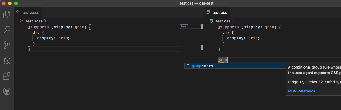 Css Add Support For Css Supports Selector Function · Issue 79141 · Microsoftvscode · Github