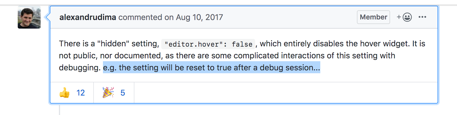 Option to disable hover widget · Issue #30114 · microsoft/vscode · GitHub