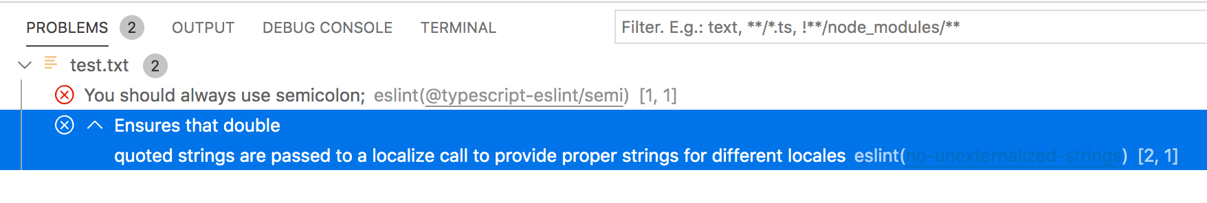 Better link foreground color for focused problem · Issue #89933 · microsoft/vscode · GitHub