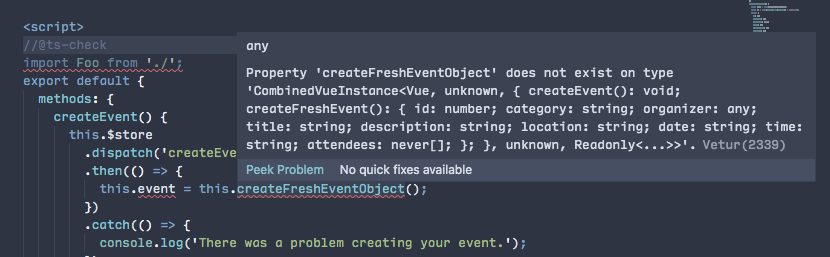 Can Vetur Detect The Wrong Method Reference Inside Vue Methods · Issue 1618 · Vuejsvetur · Github