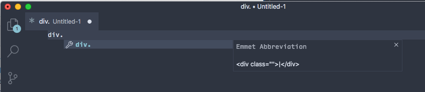 Edit/remove specific emmet abbreviation (dot expands to empty div ...