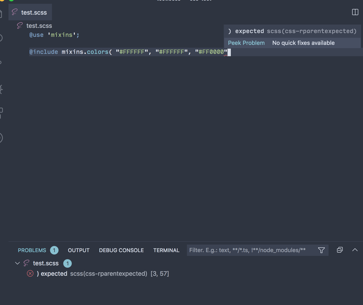 IntelliSense errors appear on advanced SASS syntax · Issue #88643 · microsoft/vscode · GitHub
