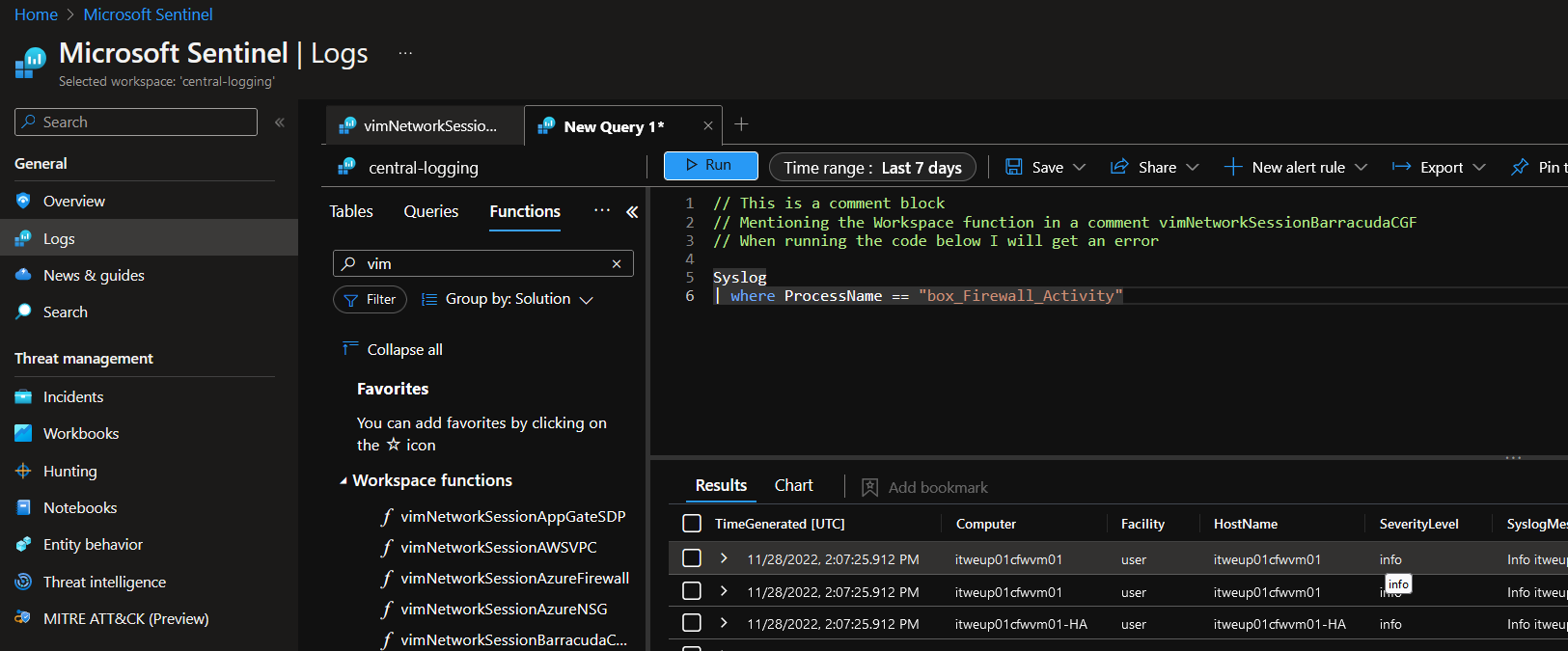 Comments are executed in Log Analytics · Issue #6797 · Azure/Azure-Sentinel · GitHub