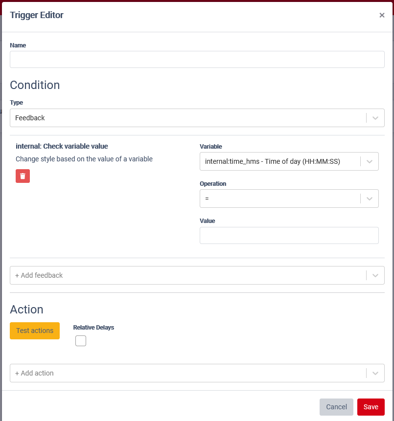 Update "getting started" documentation for triggers · Issue #1987 · bitfocus/companion · GitHub