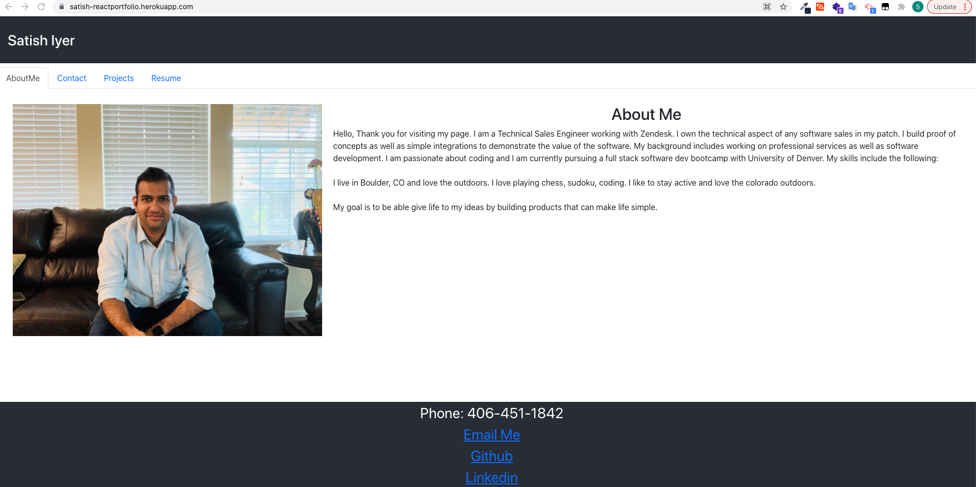 GitHub - satishiyer31/reactPortfolio