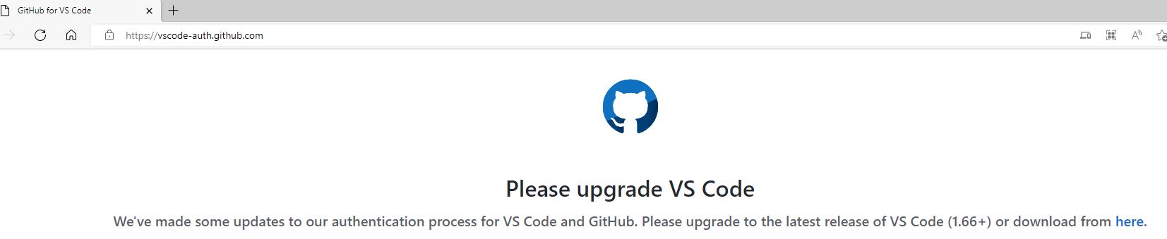 Publish To Github And Login Fails Please Upgrade Vs Code · Issue 20022 · Microsoft 