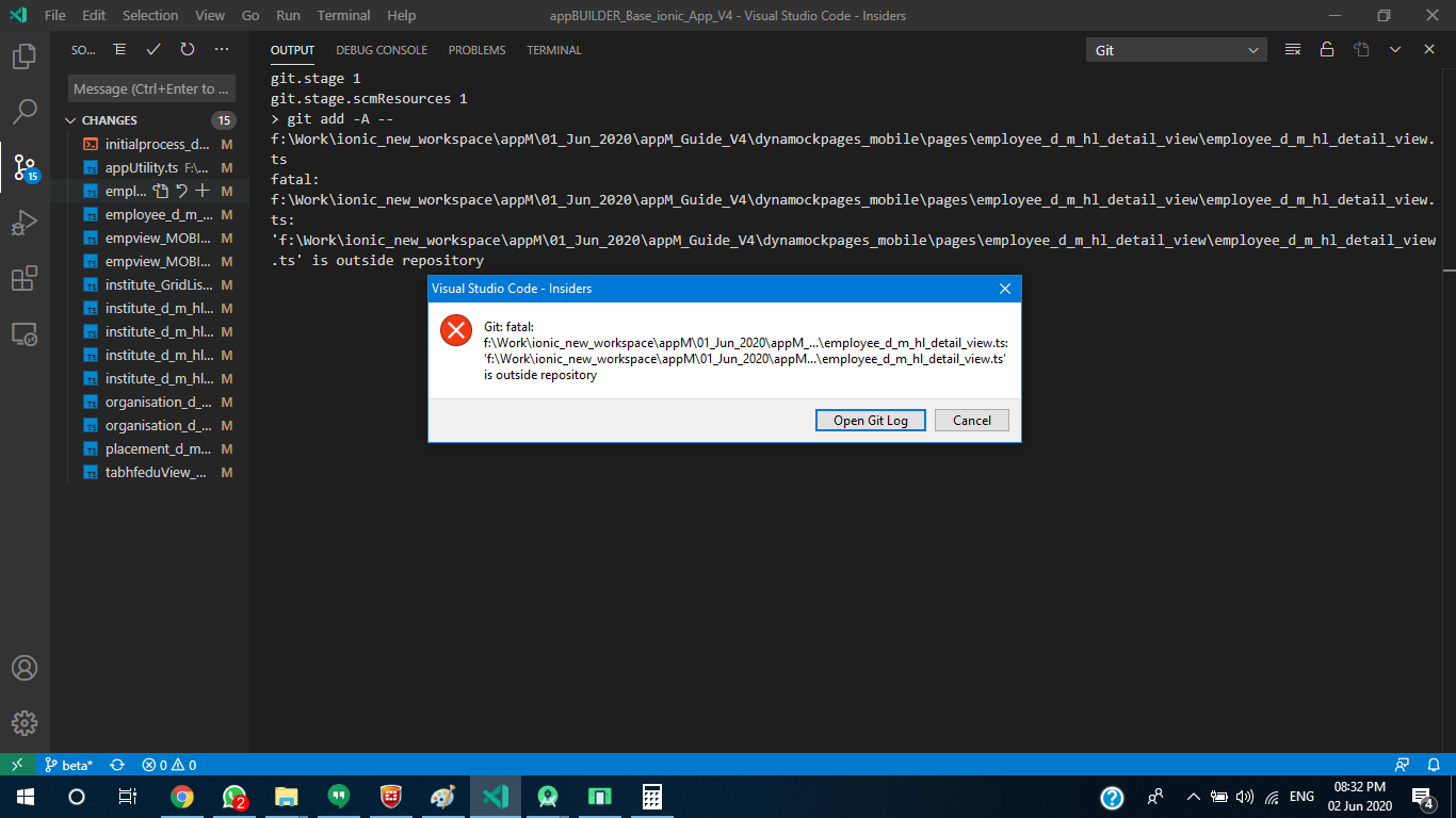 Staging of files not working · Issue #98967 · microsoft/vscode · GitHub