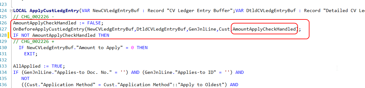 [Event Change] Codeunit 12: OnBeforeApplyCustLedgEntry / OnBeforeApplyVendLedgEntry · Issue ...