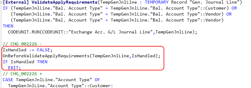 [Event Request] Table 81 Gen. Journal Line: OnBeforeValidateApplyRequirements · Issue #3510 ...