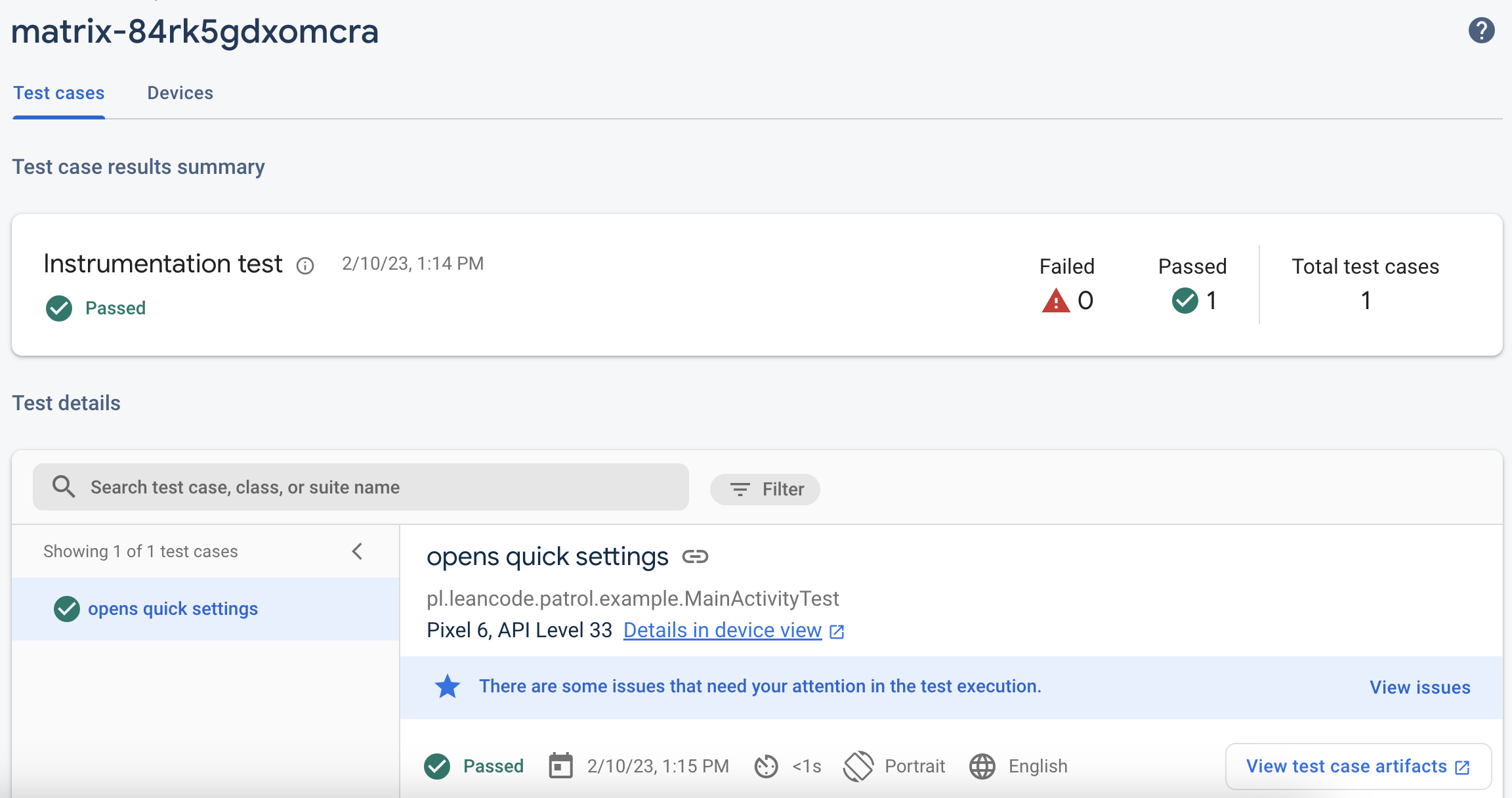 Building all integration test targets into a single application binary ...