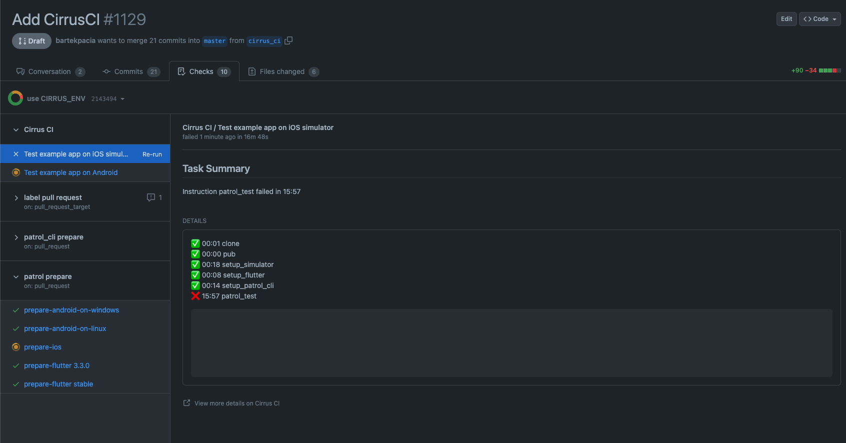Strange `???????` characters at the end of log in GitHub Actions · Issue #1155 · cirruslabs ...