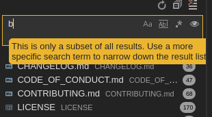 Too many search results is not rendered properly · Issue #3098 · eclipse-theia/theia · GitHub