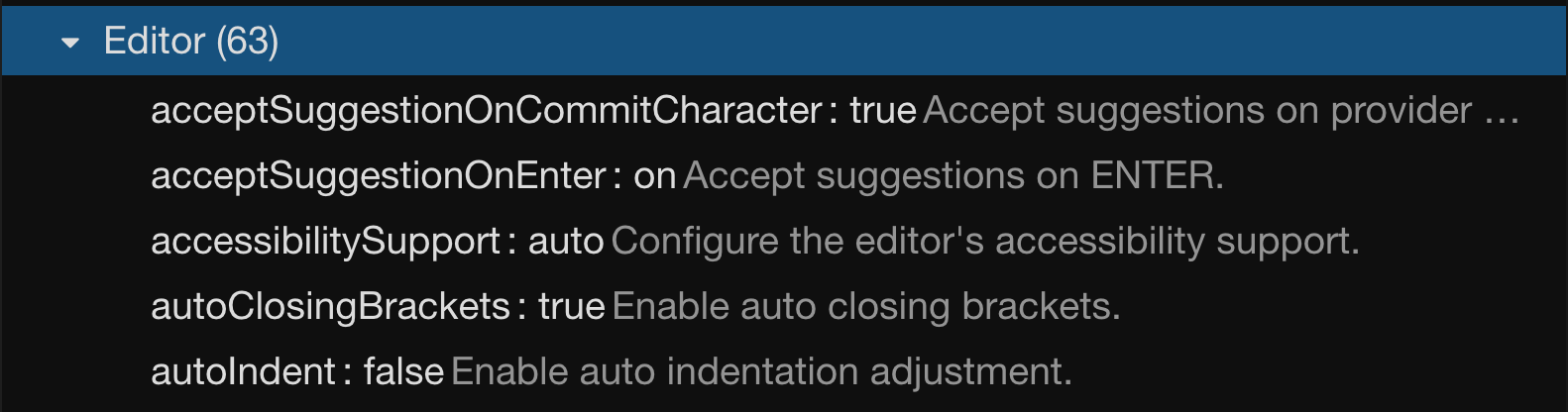 [preferences] missing spacing between preference 'value' and ...