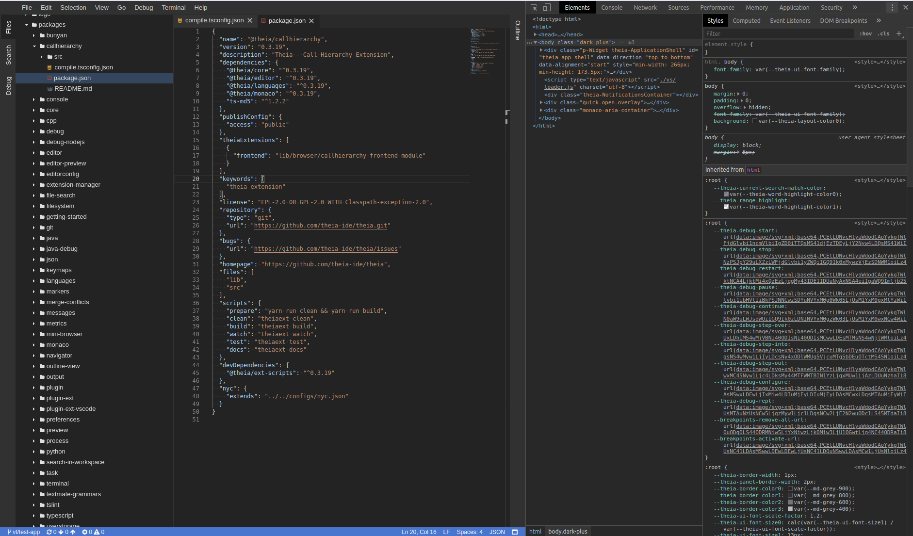 [devtools] Is that possible to embed a standalone devtools in theia's bottom panel? · Issue ...