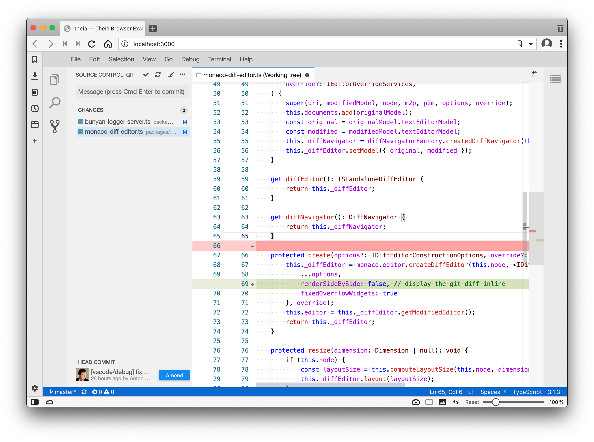 [git] add the ability to render the git-diff inline · Issue #5650 ...