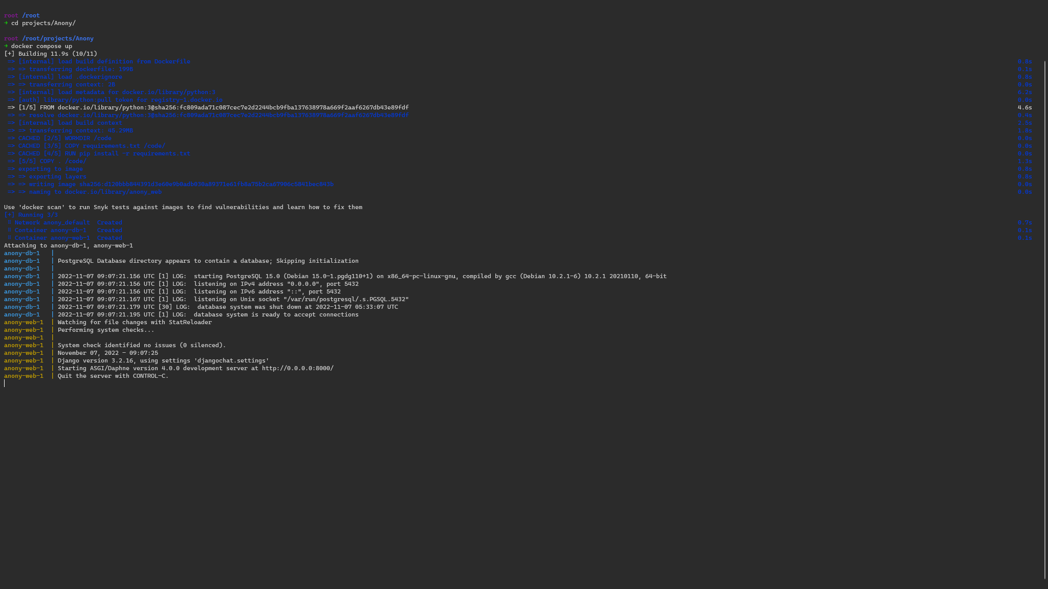 GitHub - PorcoRosso85/Anony: chat by django/postgres/compose