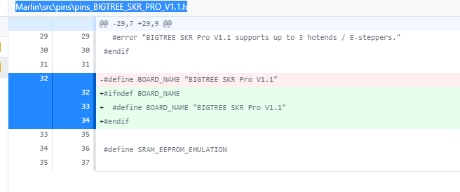 Marlin\src\pins\pins_BIGTREE_SKR_PRO_V1.1.h · Issue #14564 · MarlinFirmware/Marlin · GitHub