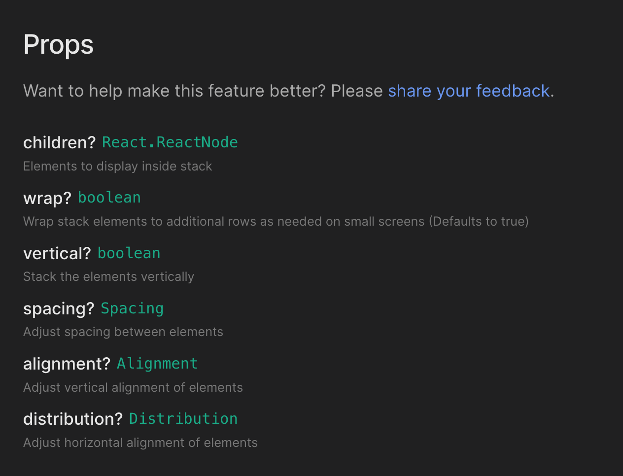 Props Table Feedback · Issue 6837 · Shopifypolaris · Github