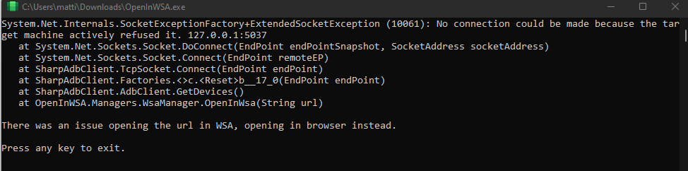 Doesnt Use Right Port Issue 2 Efraimbart Openinwsa Github