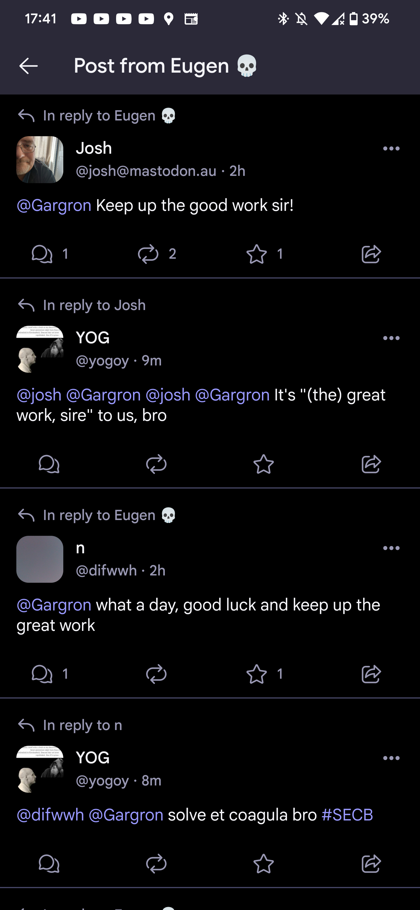 Suggestion: Reply threads · Issue #264 · mastodon/mastodon-android · GitHub
