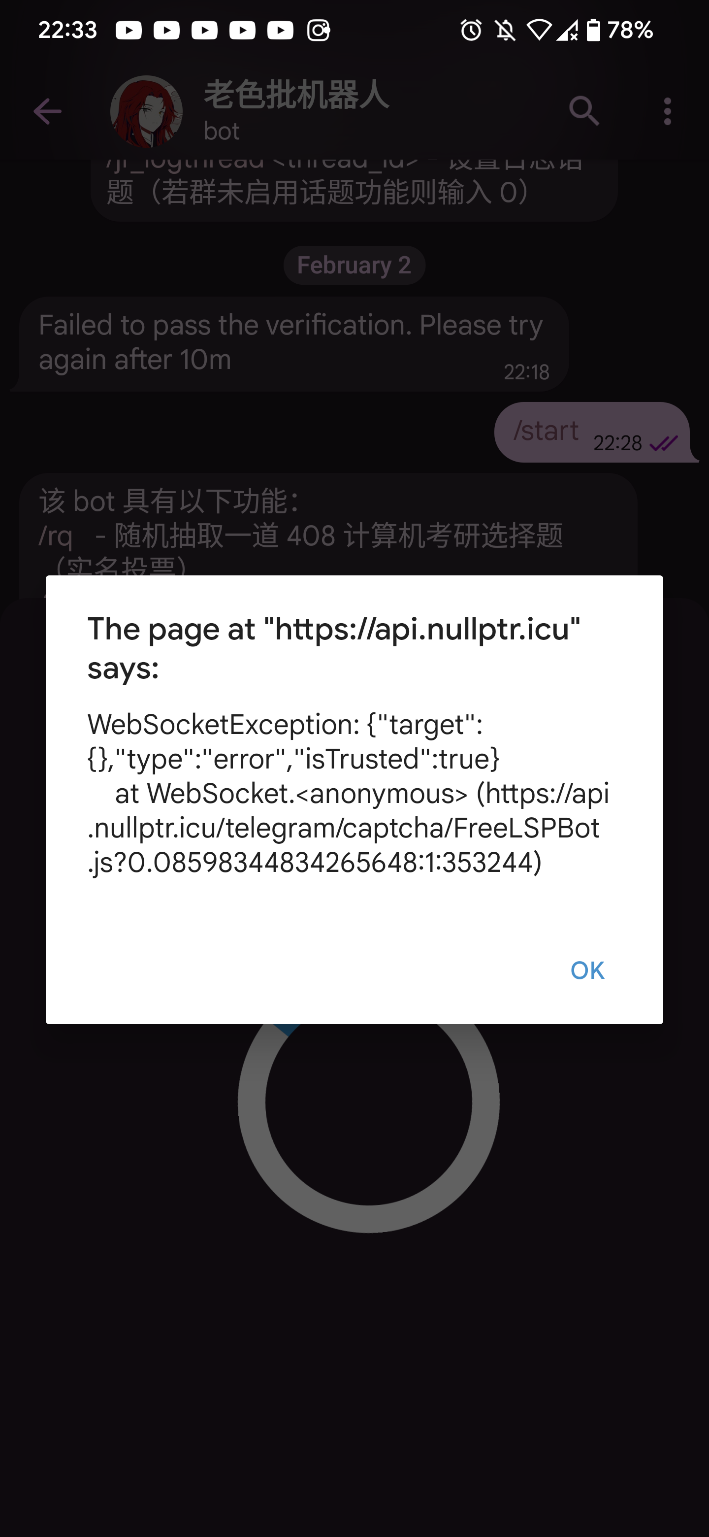 It's completely impossible for me to load the telegram group captcha · Issue #108 · Dr-TSNG ...