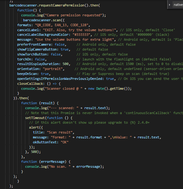 Error 'No scan. TypeError: Cannot read property \'zxing\' of undefined' · Issue #159 ...