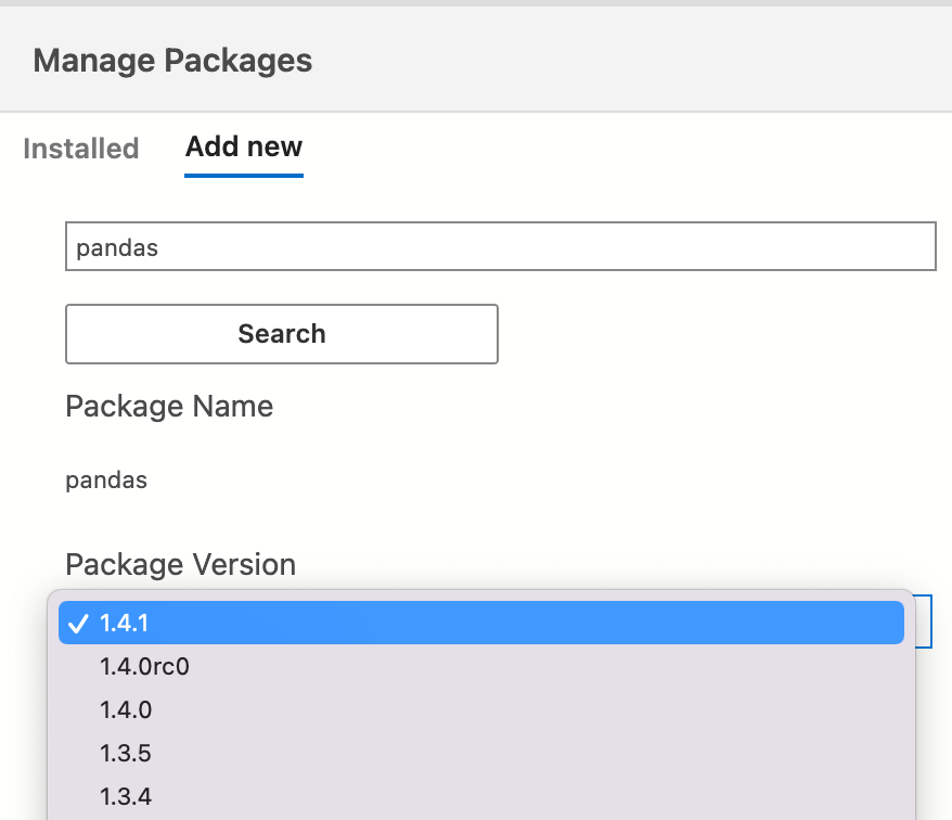 Manage Packages - latest Version pandas is old · Issue #18367 ...