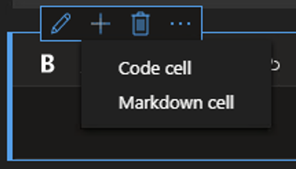 notebook cell add cell dropdown menu items are displayed horizontally · Issue #10739 · microsoft ...