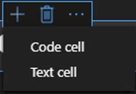 notebook cell add cell dropdown menu items are displayed horizontally · Issue #10739 · microsoft ...
