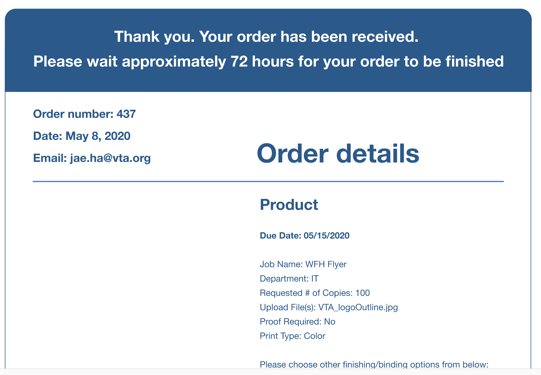 Update Order Confirmation Page · Issue #26 · vta/microsites · GitHub