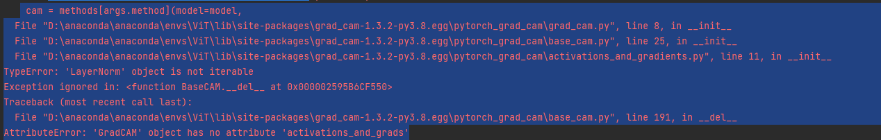 AttributeError: 'GradCAM' object has no attribute 'activations_and_grads' · Issue #134 ...