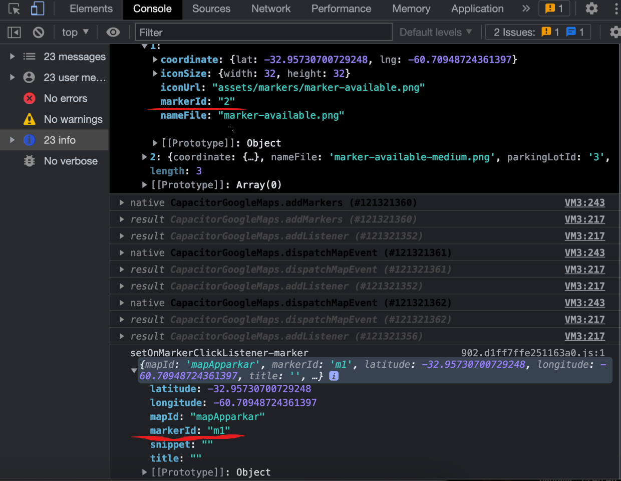 [@capacitor/googleMap - Android]We need to have control on MarkerId · Issue #1260 · ionic-team ...
