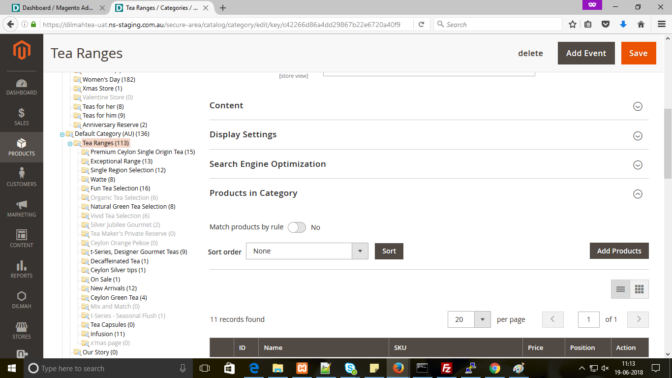 Adding product in category in product->categories page in admin side is ...