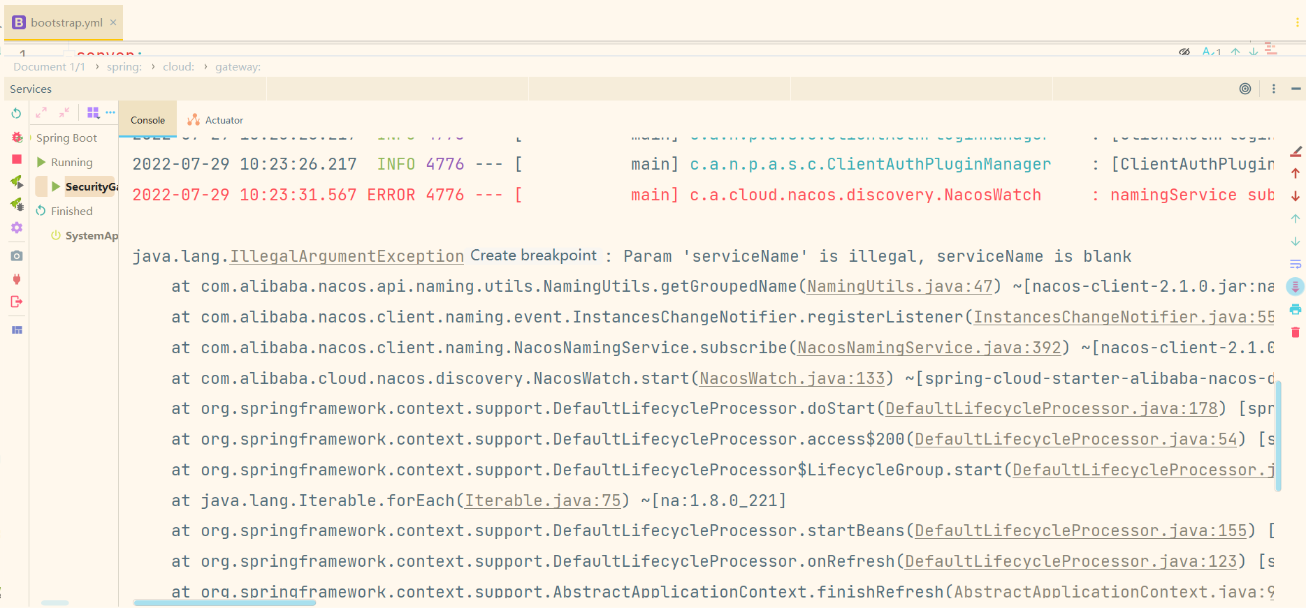 Param 'serviceName' is illegal, serviceName is blank · Issue #8827 · alibaba/nacos · GitHub