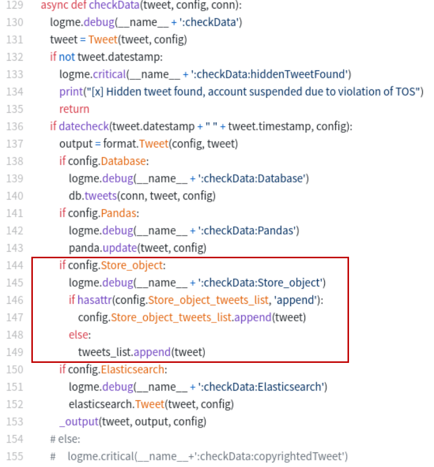 [ERROR] Can't put tweets in an array. · Issue #470 · twintproject/twint · GitHub