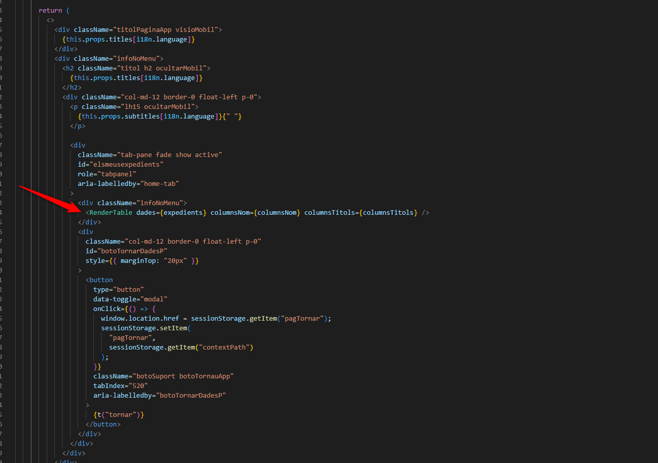 Plugin de "Els meus Expedients": Aïllar en un Component la presentació de Dades en format Taula ...