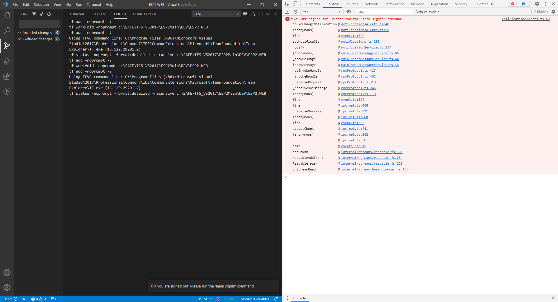 VS Code 1.55 tfs issue of teams not able to sign in : unauthorized ...