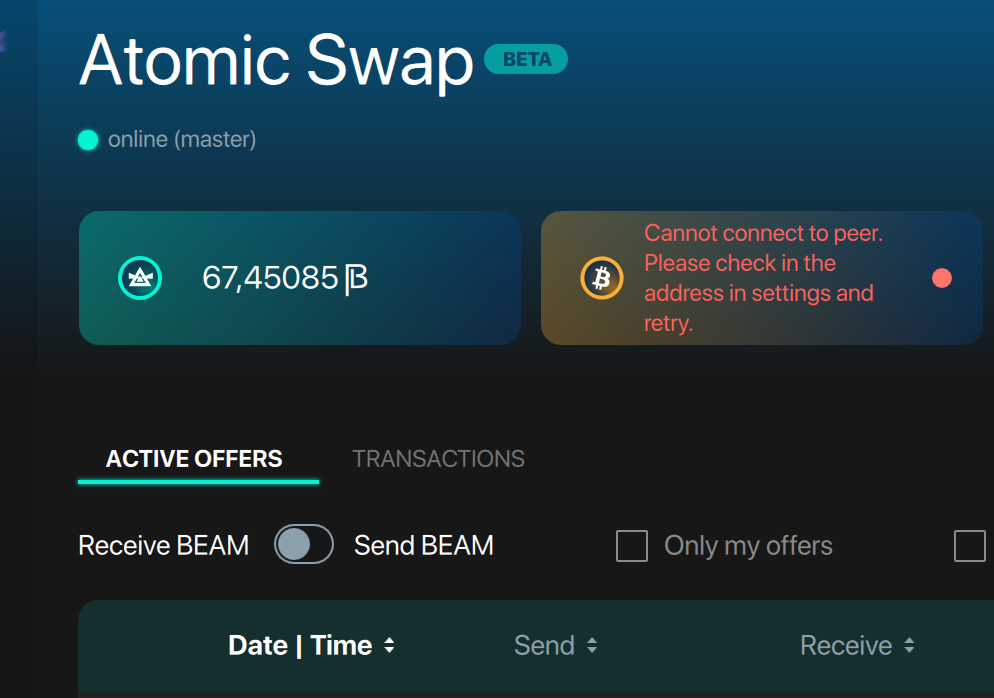 [SWAP] Add "Connecting" state to balance pane at the start of the wallet · Issue #980 · BeamMW ...