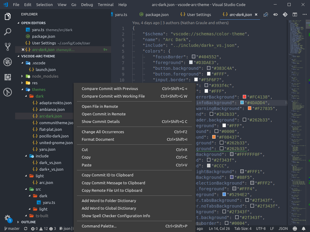 Right click menus are not themed · Issue #13 · rdnlsmith/vscode-linux ...