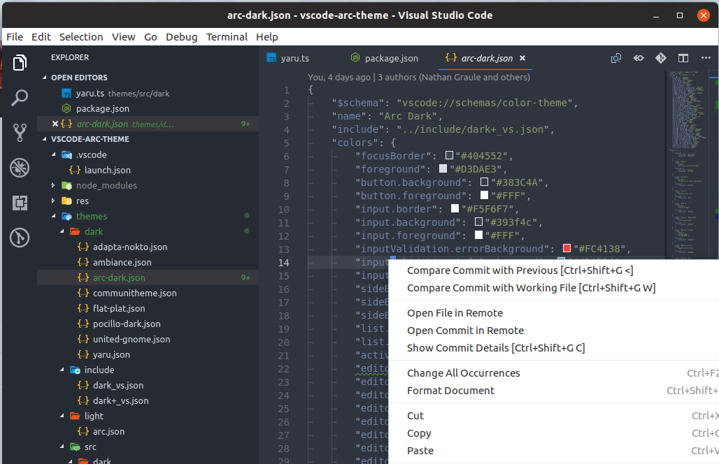 Right click menus are not themed · Issue #13 · rdnlsmith/vscode-linux ...