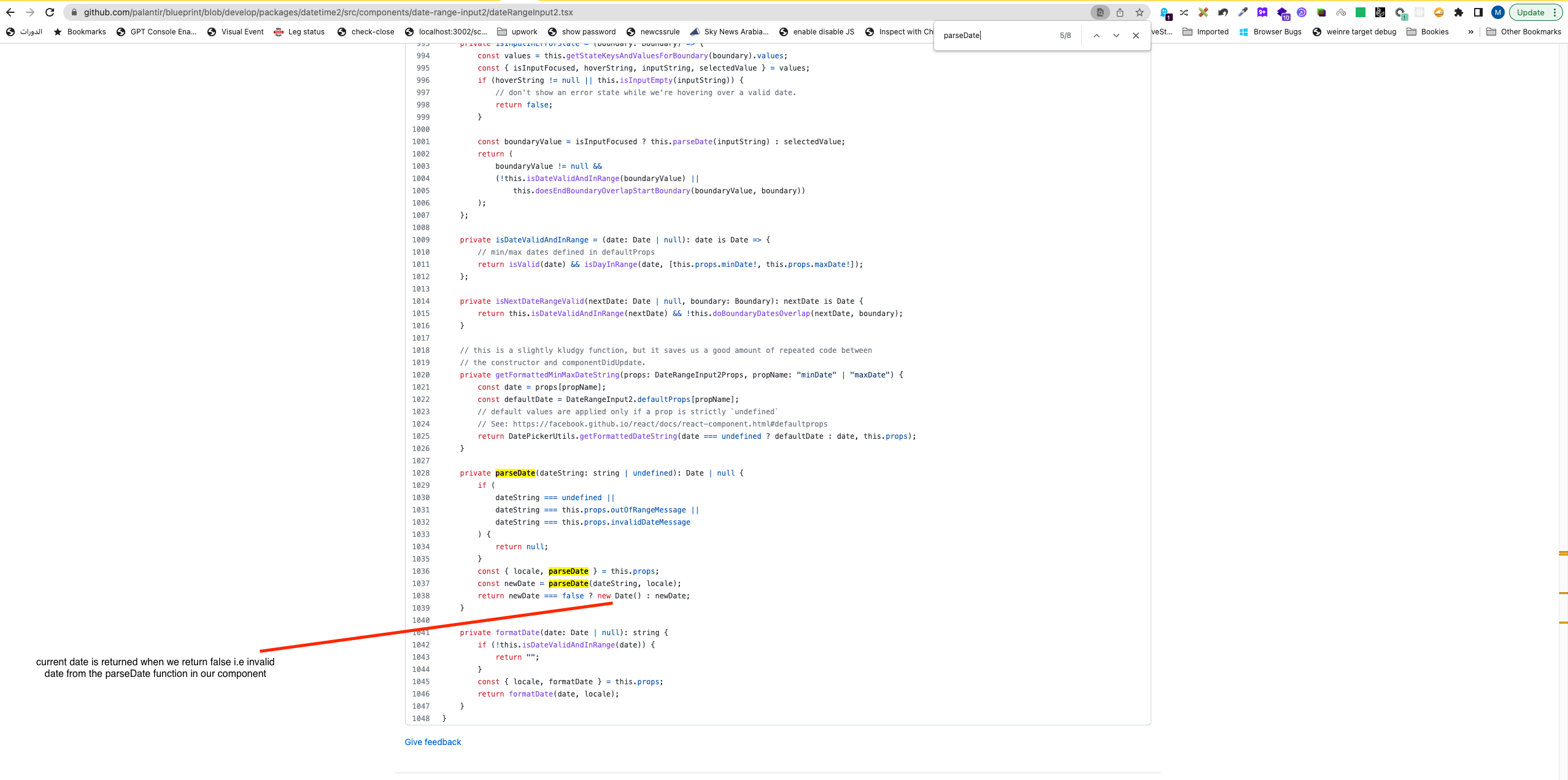 DateRangeInput: parseDate Fn could give info about which field it is parsing either startDate or ...