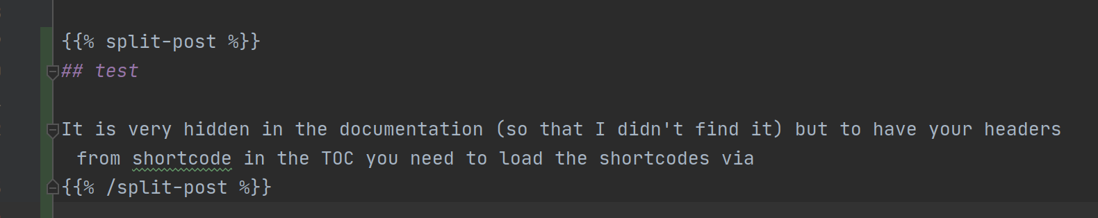 TOC and shortcode · Issue #8358 · gohugoio/hugo · GitHub