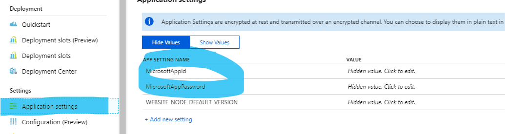 Error : 500 directline.postActivity. when trying to connect azure bot deployed on server with ...