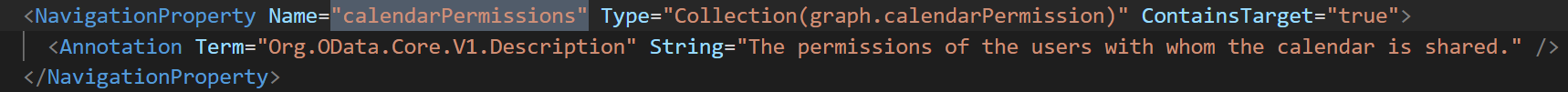 Fix wrong `Annotations Target` values for some navigation properties · Issue #142 · OneDrive ...